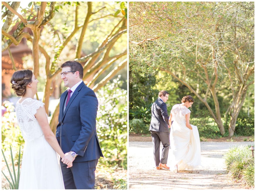 Lauren and Cameron | Burgundy LSU AgCenter Botanic Gardens Wedding ...