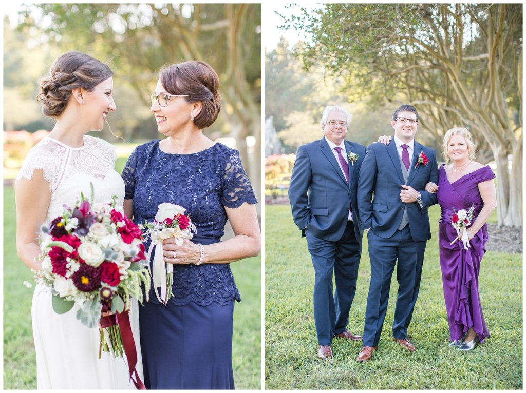 Lauren and Cameron | Burgundy LSU AgCenter Botanic Gardens Wedding ...
