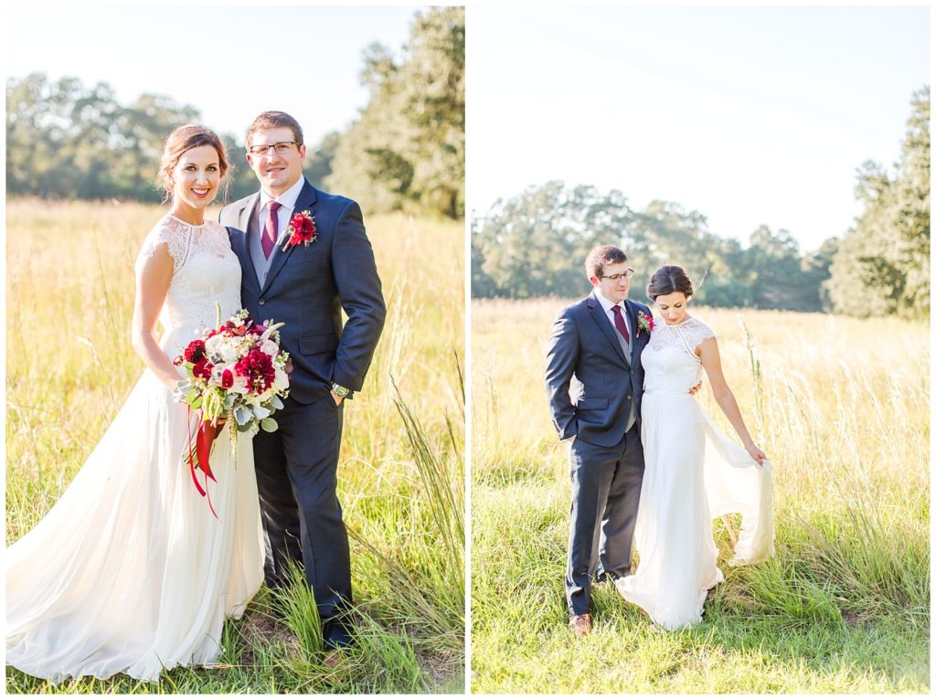 Lauren and Cameron | Burgundy LSU AgCenter Botanic Gardens Wedding ...