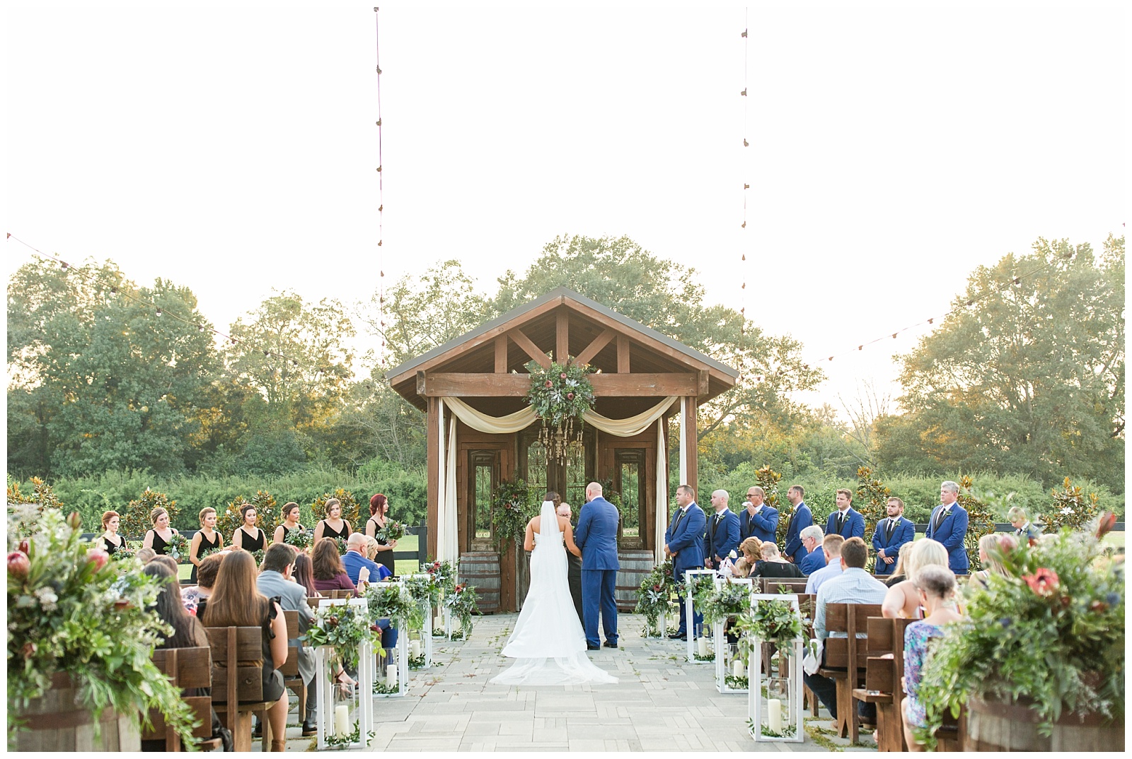 Casie & Brian | Classic Navy & Black Wedding at the Berry Barn in Amite ...