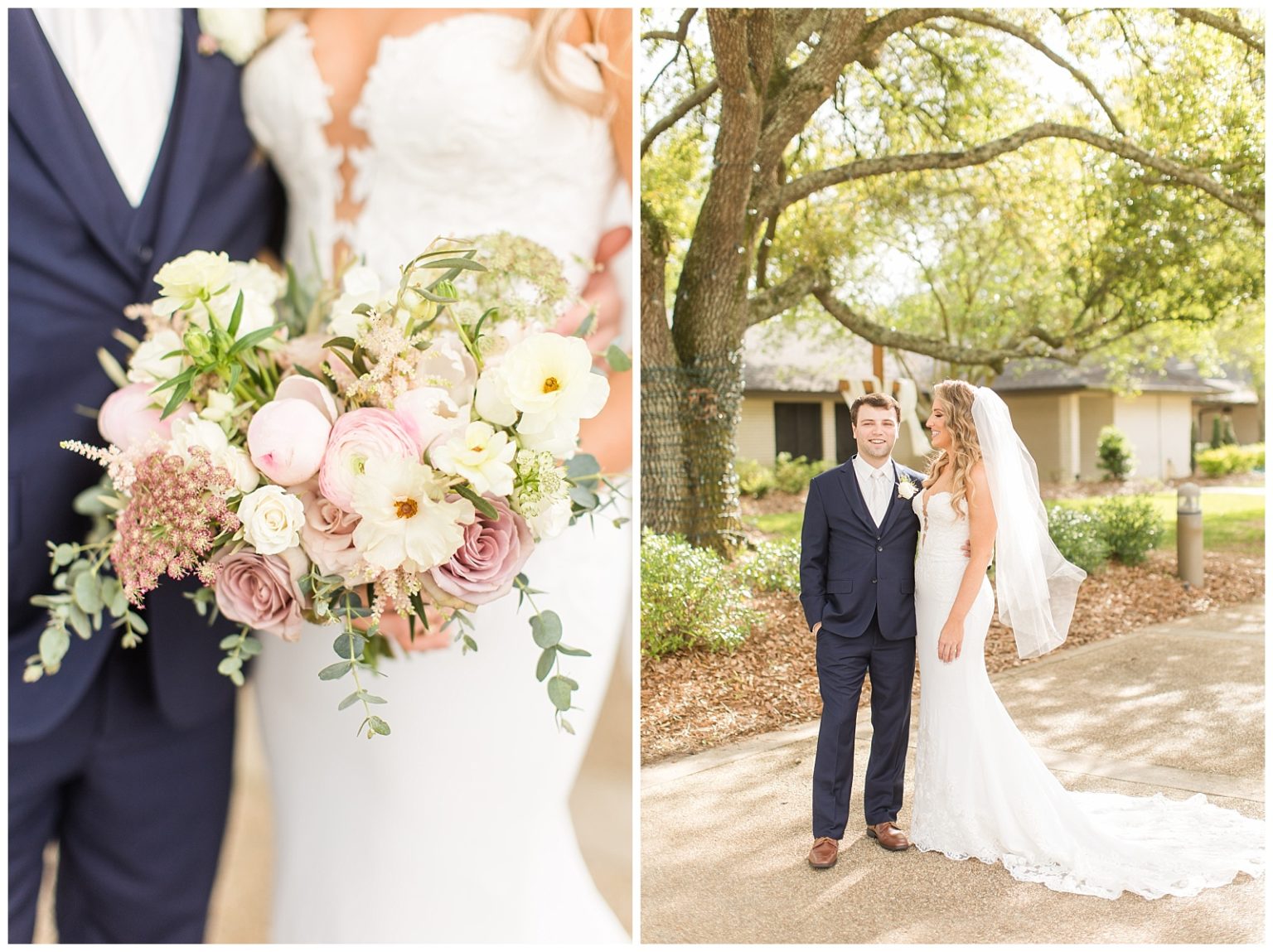 Maegan & Drew | Pale Blue Spring Wedding at the LSU Botanic Gardens ...
