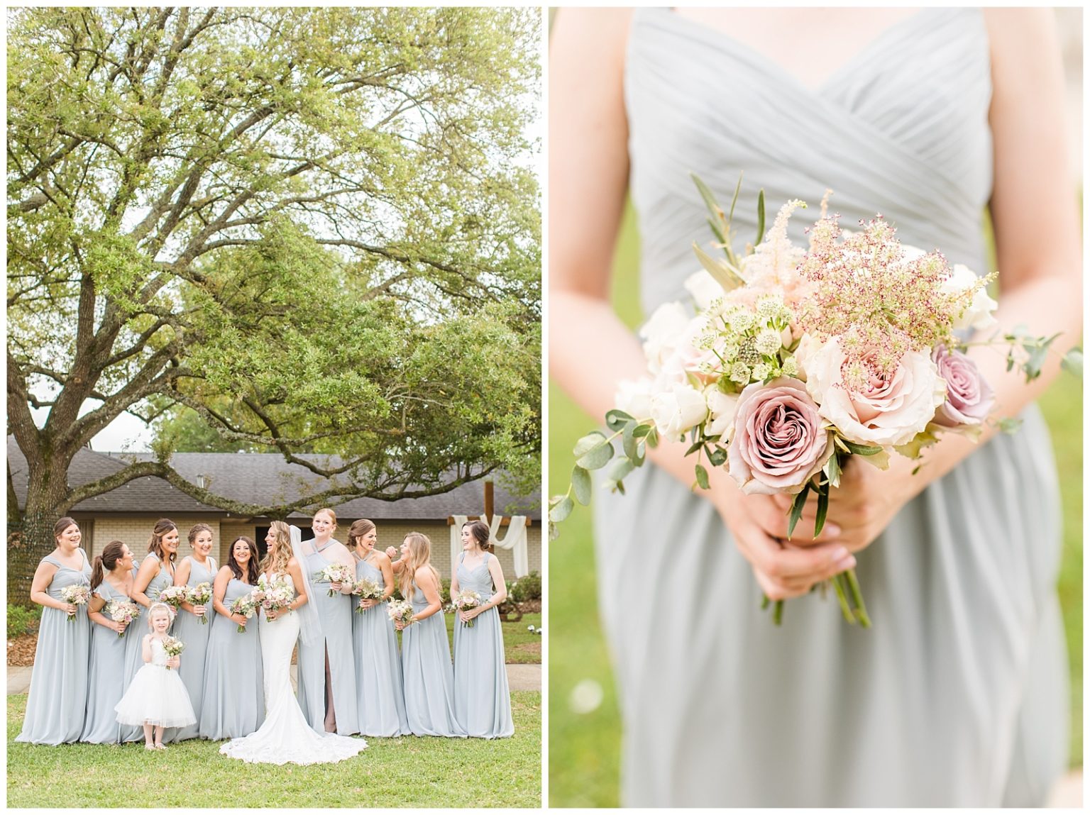 Maegan & Drew | Pale Blue Spring Wedding at the LSU Botanic Gardens ...