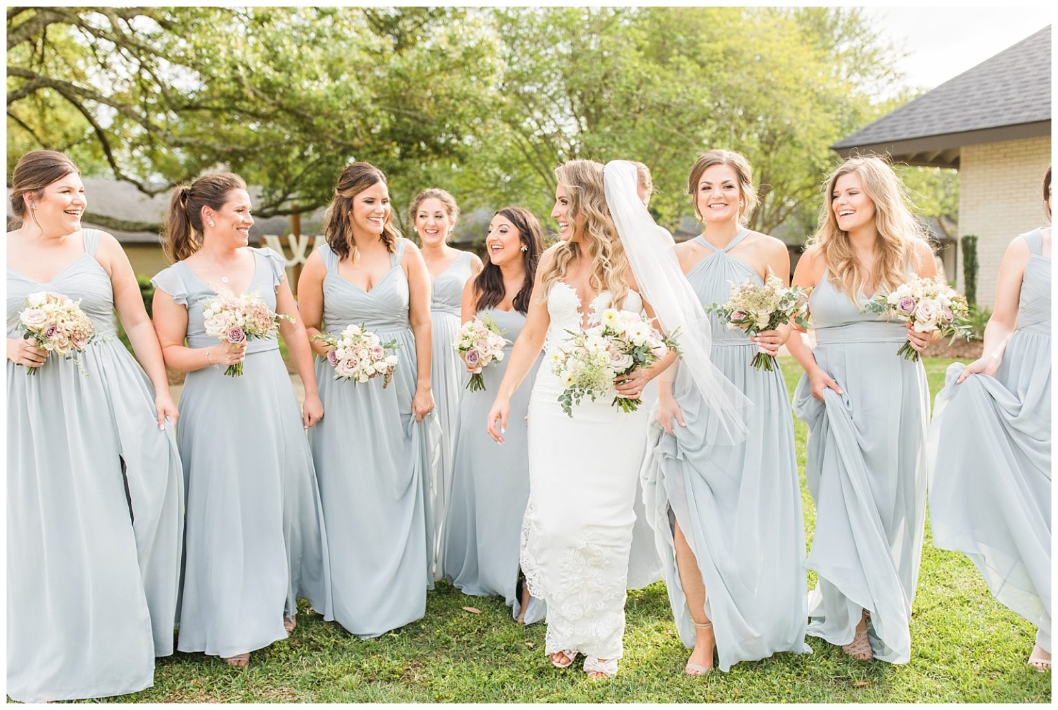 Maegan & Drew | Pale Blue Spring Wedding at the LSU Botanic Gardens ...