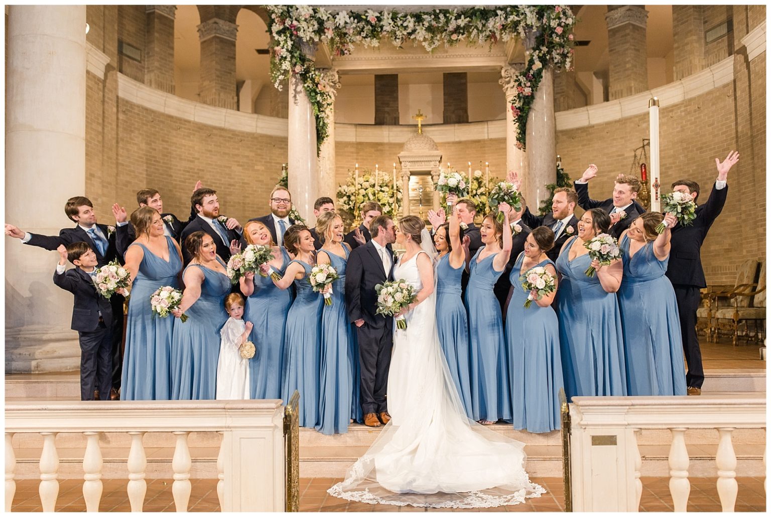 Bailey & Kevin | A Steel Blue and Navy Spring Wedding at St. John the ...