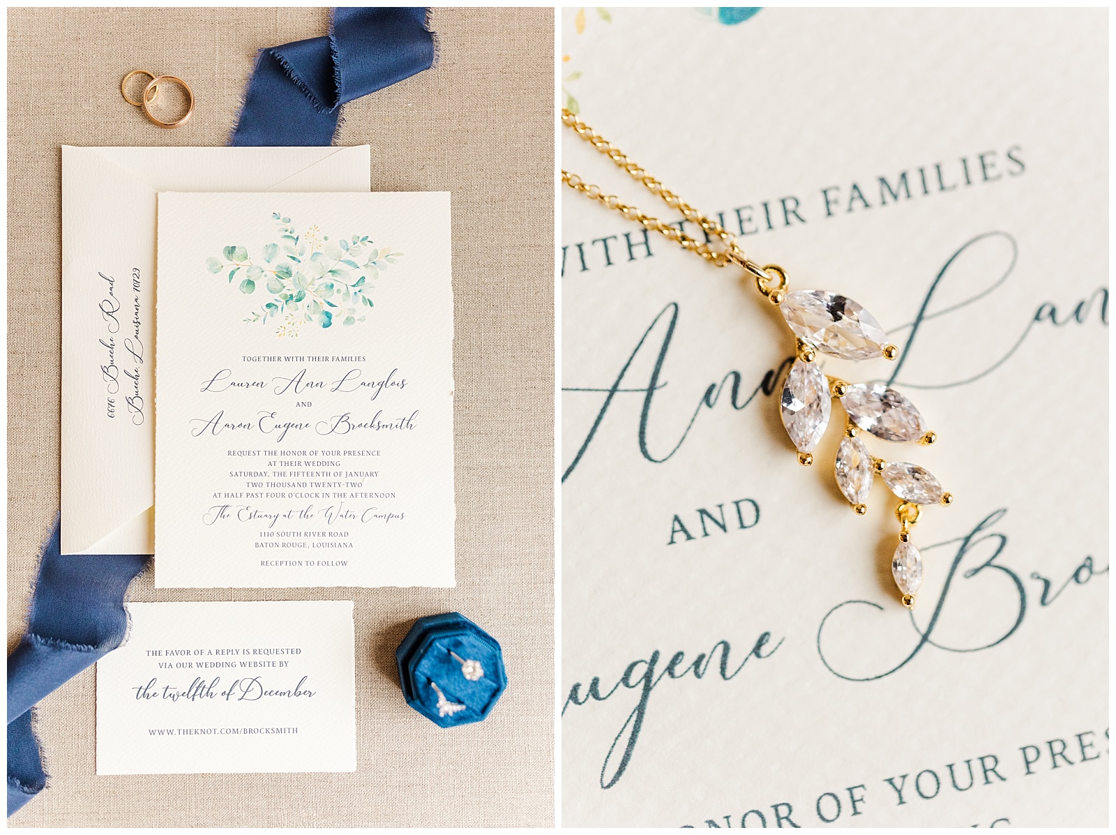 Lauren & Aaron | Navy Blue Winter Wedding at the Estuary | Renee Lorio ...