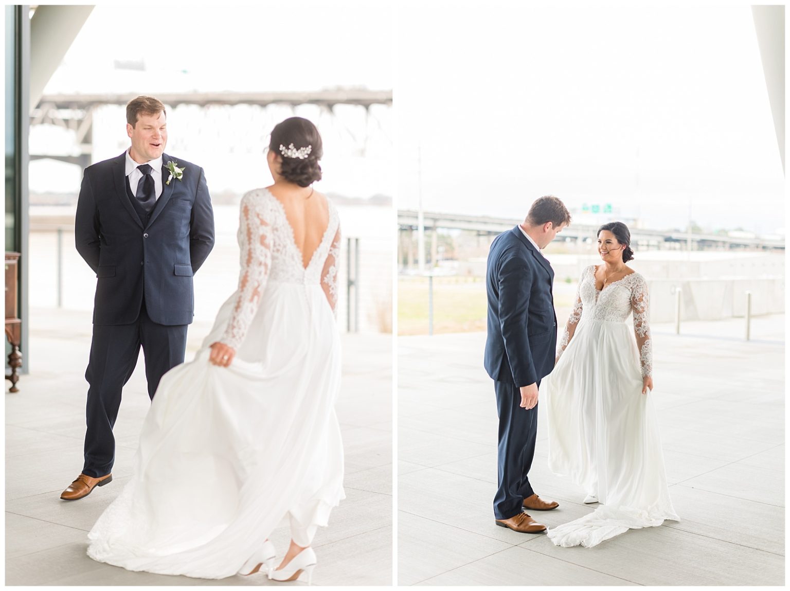 Lauren & Aaron | Navy Blue Winter Wedding at the Estuary | Renee Lorio ...