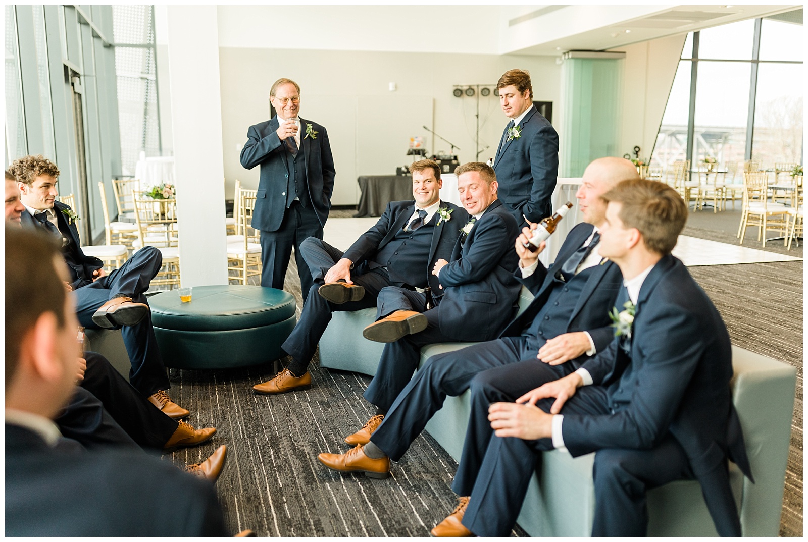 Lauren & Aaron | Navy Blue Winter Wedding at the Estuary | Renee Lorio ...